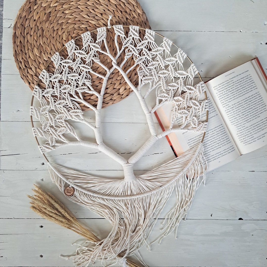 Macrame Tree of Life Modern Macrame Wall Feature Family - Etsy