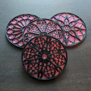 Cathedral Window Coasters - Etsy