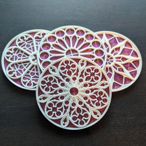Cathedral Window Coasters - Etsy