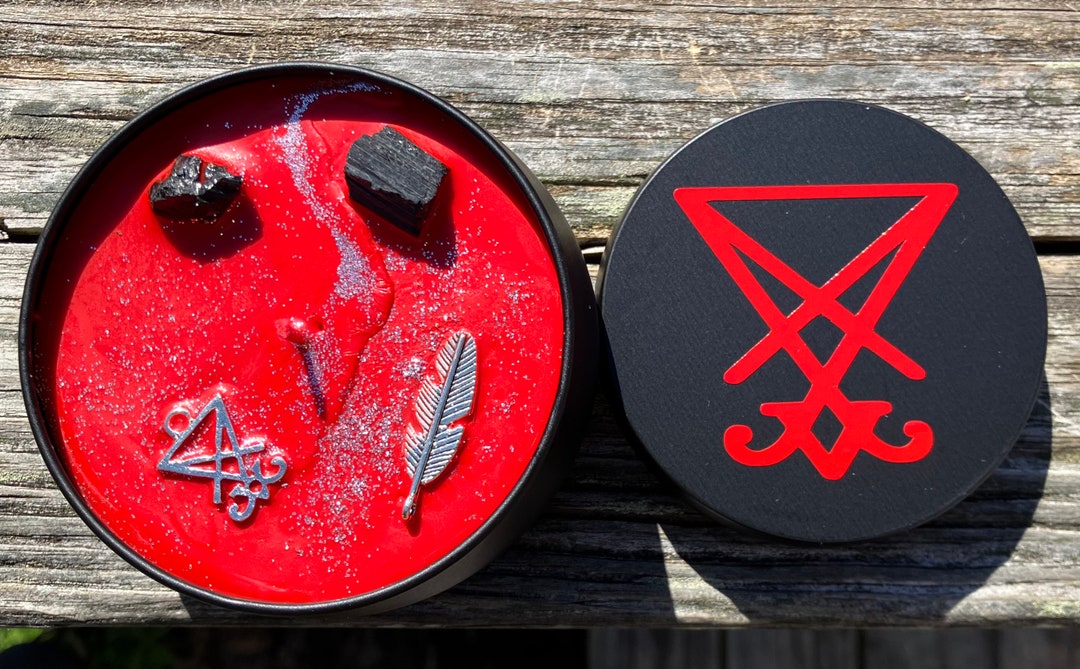 Lucifer Sigil Charm Candle, Lucifer Offering Candle, Lucifer Devotional ...