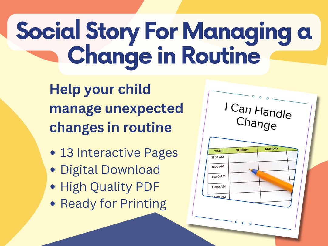 Social Story: Manage a Change in Routine | Digital Social Story to Cope ...