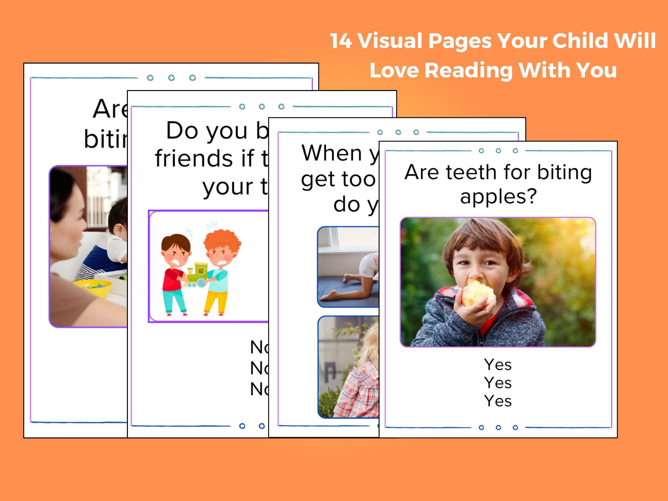 Social Story: Teeth Are for Eating Digital Social Story to Stop Biting ...