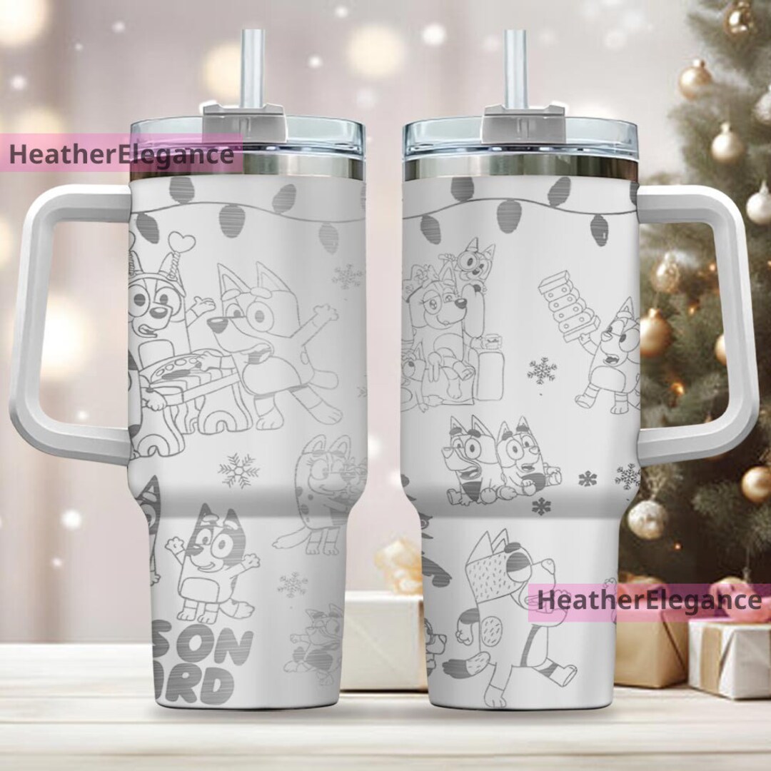 The Bluey 40oz Stanley Tumbler Bluey Family 40oz Stanley - Etsy