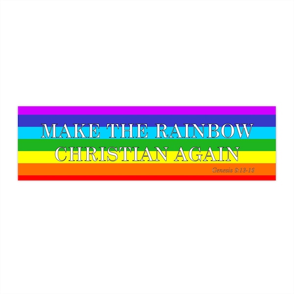 Christian Rainbow Bumper Sticker - Etsy