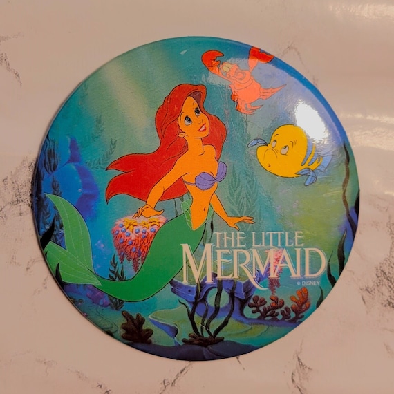Original Disney's The Little Mermaid Button Pin - Gem
