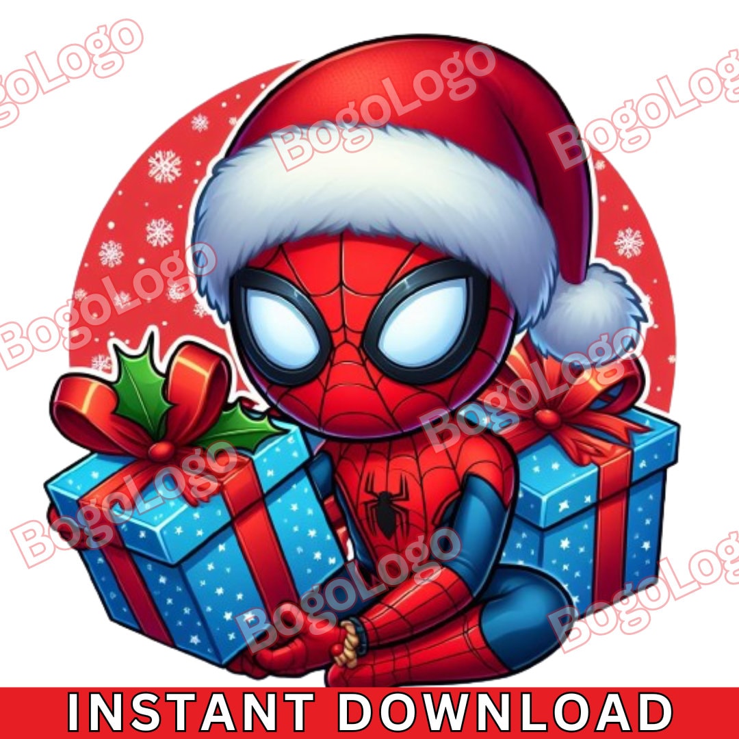 Spidey Christmas Gifts PNG Santa Hat Spidey PNG Spider Santa PNG ...