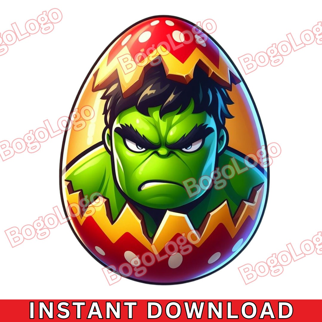 Strong Green Action Figure Easter PNG Easter Egg PNG Hero Easter PNG ...