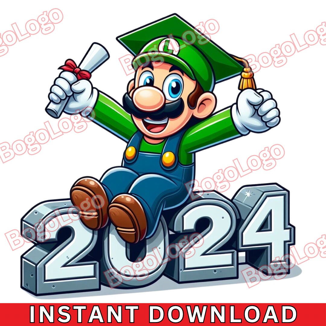 Luigi Graduation PNG Super Graduation Celebration Graduate PNG Luigi ...