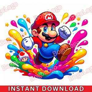 Fun Colorful Splash Mario PNG Colorful PNG Splash Colors Super Fun ...