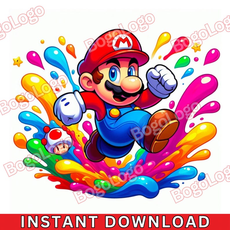 Fun Colorful Splash Mario PNG Colorful PNG Splash Colors Super Fun ...