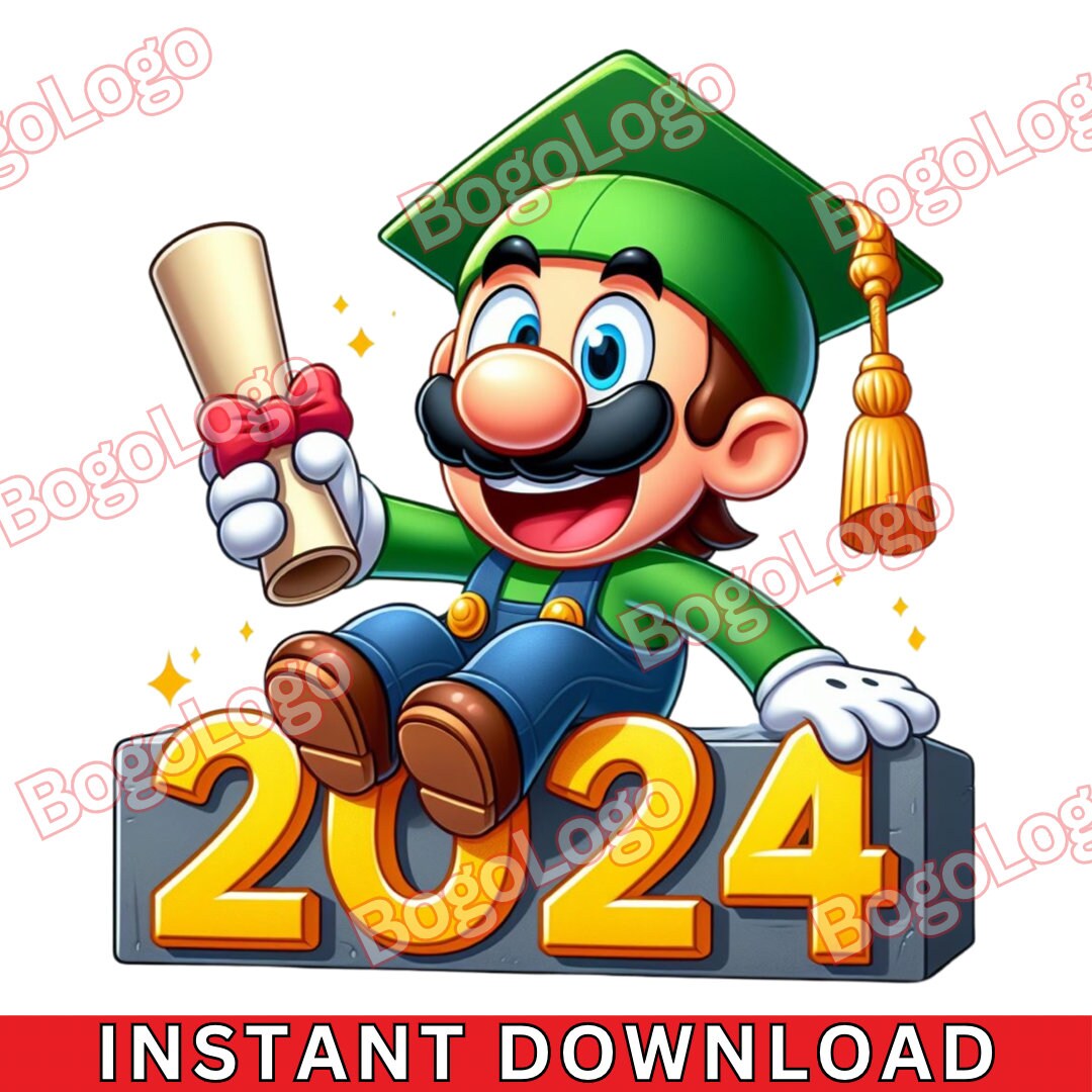 Luigi Graduation PNG Super Graduation Celebration Graduate PNG Luigi ...