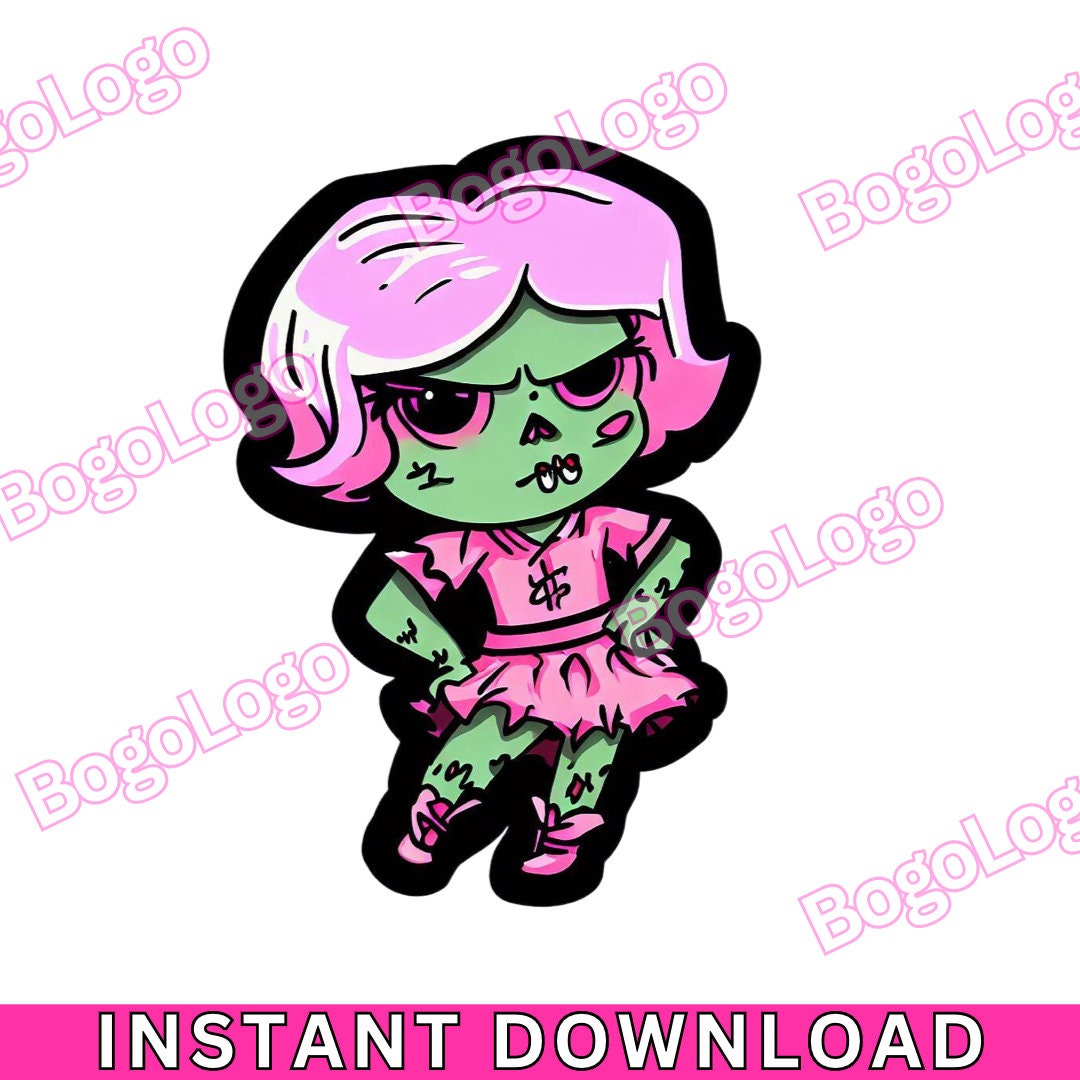Pink Zombie SVG PNG Pink Dress Trick or Treat - Etsy