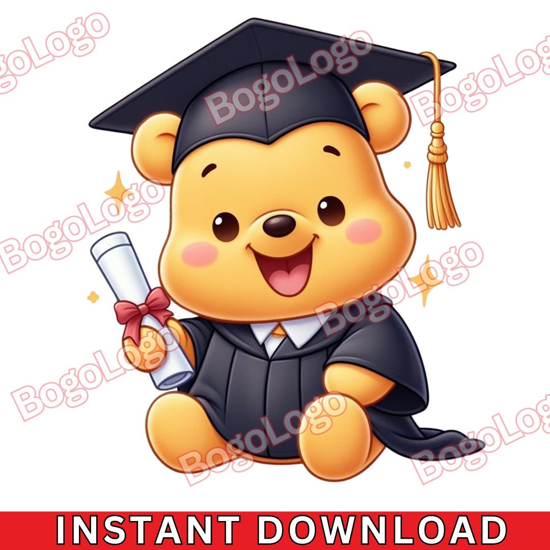 Pooh Graduation PNG Bear Graduation Celebration Graduate PNG Pooh PNG ...