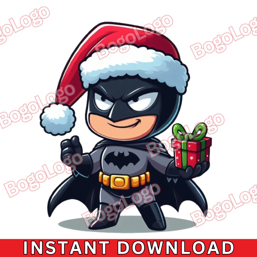 Bat Superhero PNG Christmas Hero PNG Hero Santa Hat Black Suit Hero ...