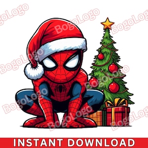 Spidey Christmas PNG Santa Hat Spidey PNG Spidey Santa PNG Christmas ...