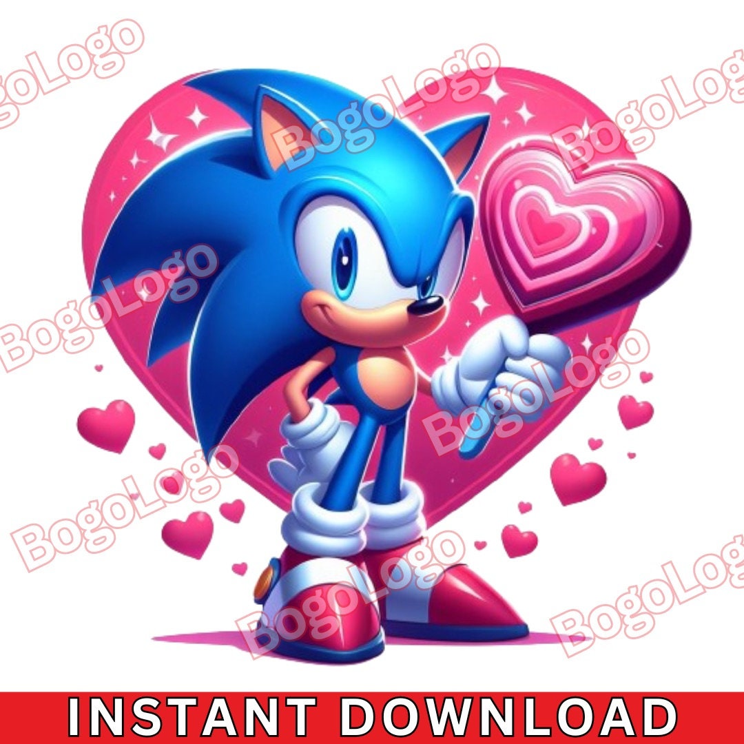 Cute Hedgehog Love PNG Sonic Love PNG Hearts Hedgehog Valentines Happy ...