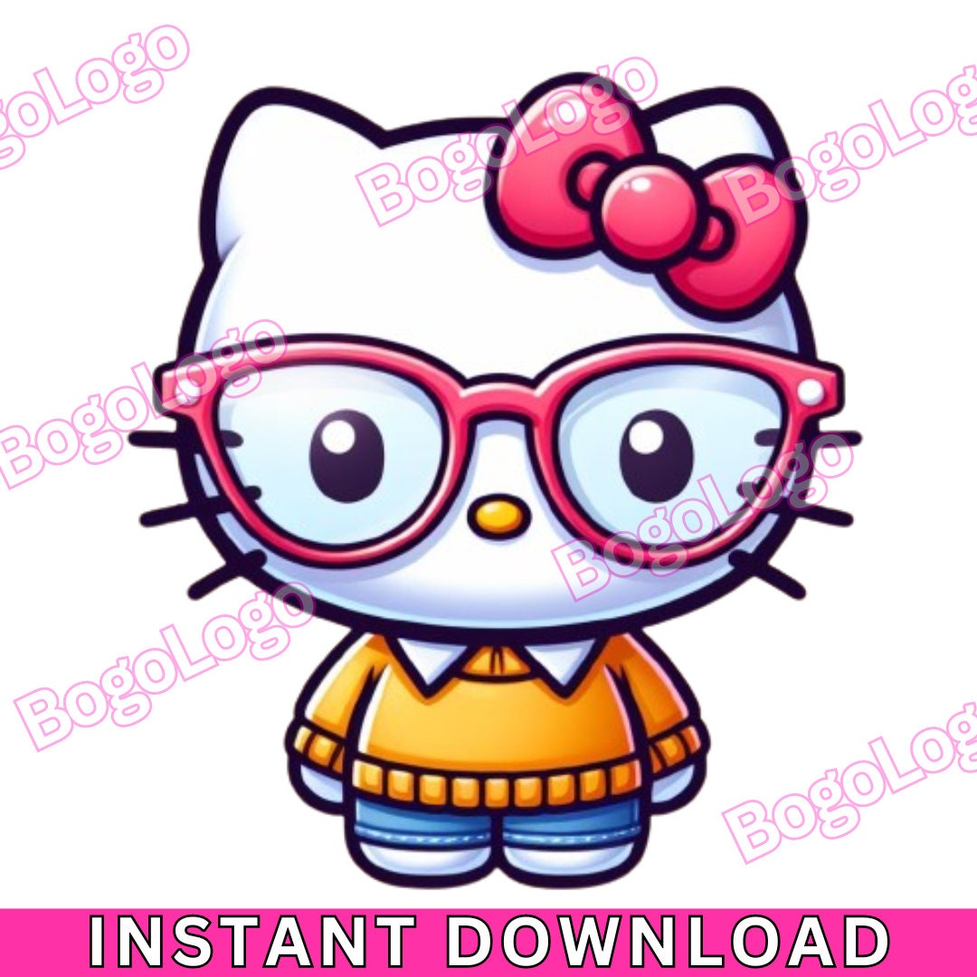 Hello Nerd Brille Kitty PNG Kitty Love Nerd Kitty Brille Geek Rosa ...