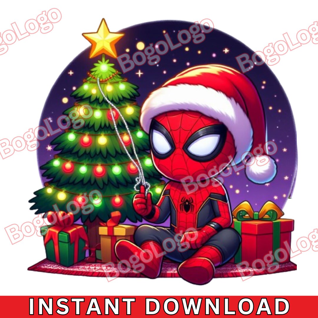 Spidey Christmas PNG Santa Hat Spidey PNG Spidey Santa PNG Christmas ...