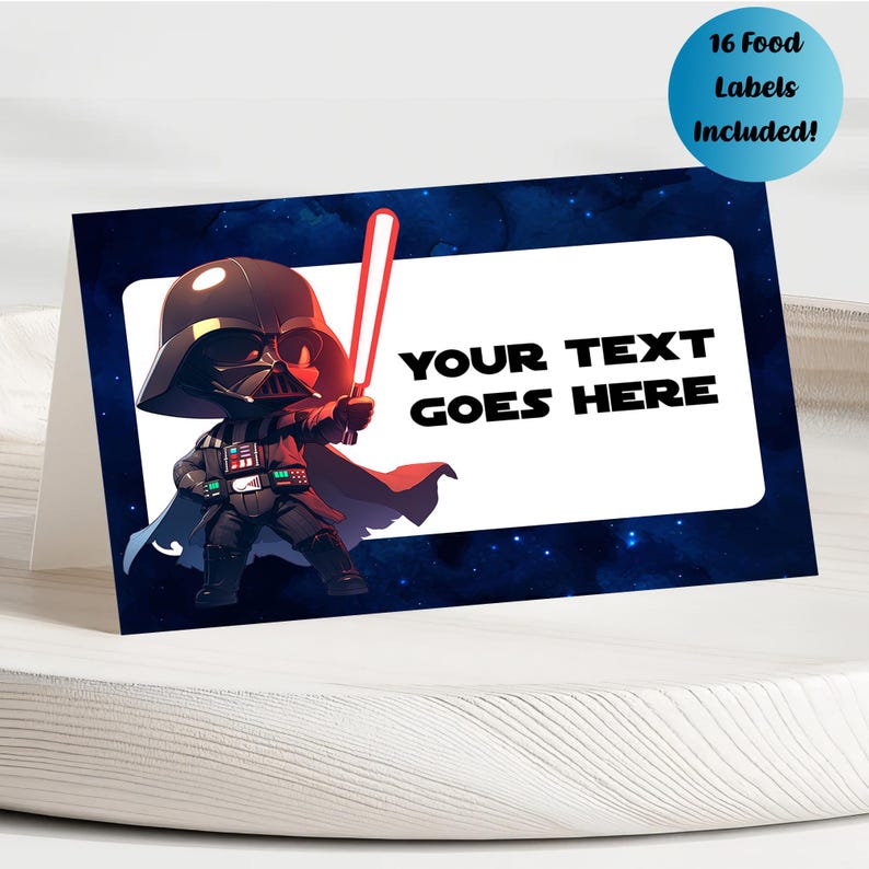 16 Editable and Printable Star Wars Food Labels Template, Star Wars ...