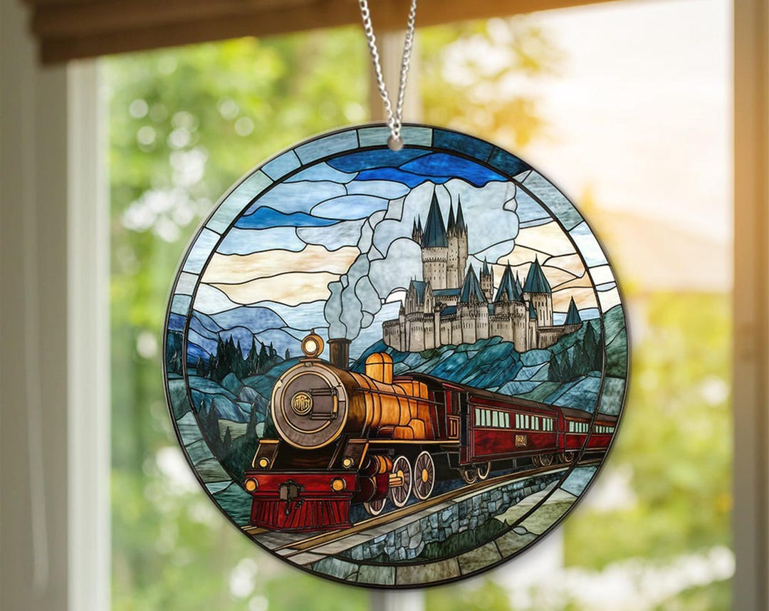 Hogwarts Express Train Suncatcher Ornament Wizard School Acrylic Window ...