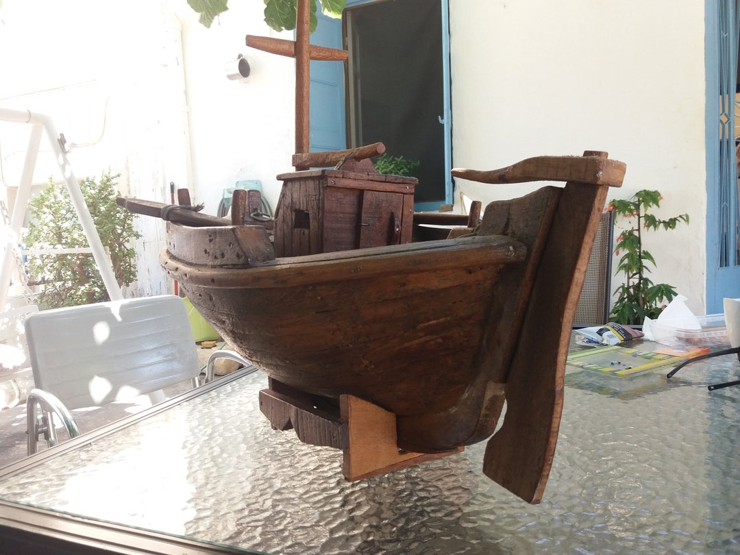 Wooden Boat From Iroko Wood - Etsy