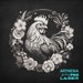 Rooster V2 PNG Laser Engraving File for Slate Coaster, Laser Ready ...