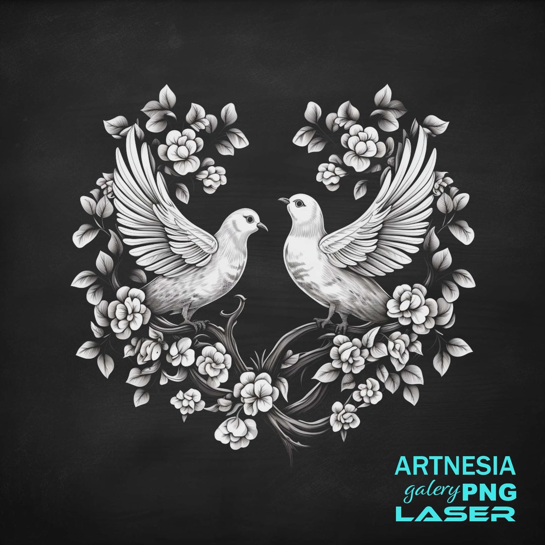 Pigeon V2 PNG Laser Engraving File for Slate Coaster, Laser Ready ...