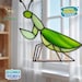 Praying Mantis Stained Glass Pattern, Praying Mantis Suncatcher, Home ...