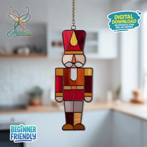 Nutcracker Stained Glass, Nutcracker Suncatcher, Nutcracker Crafting ...