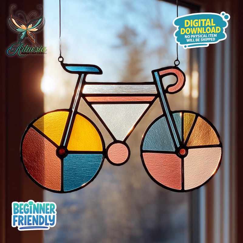 Stained Glass Bike - Etsy