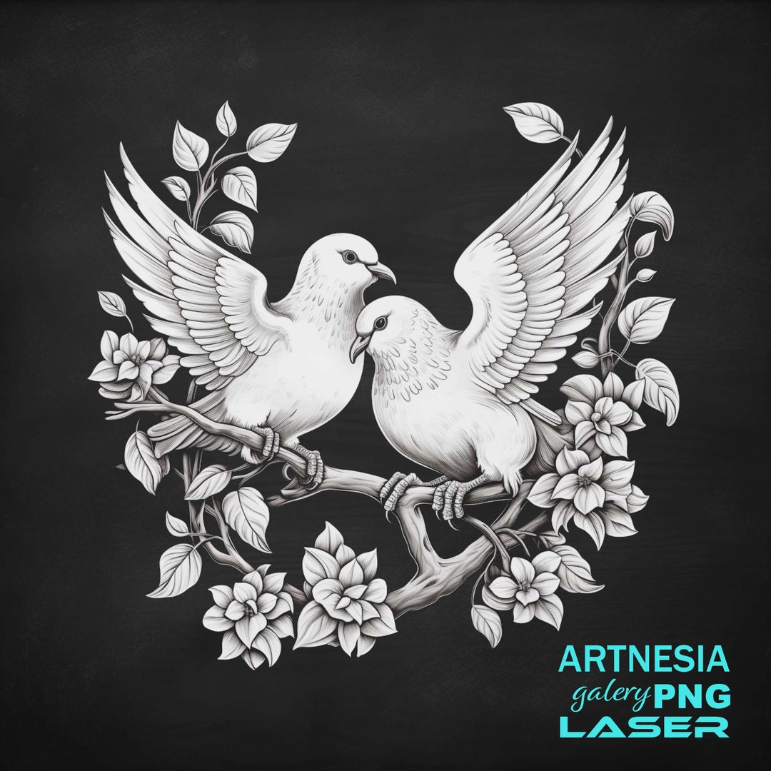 Pigeon PNG Laser Engraving File for Slate Coaster, Laser Ready Design ...