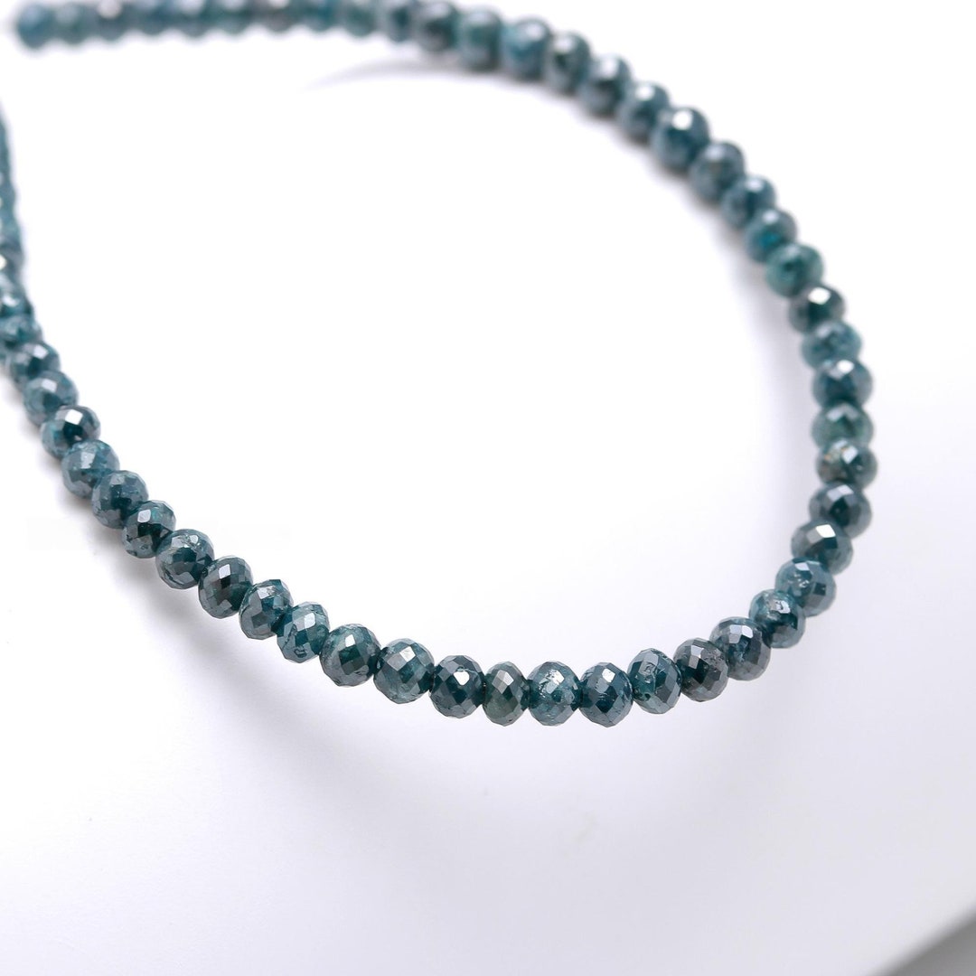 Blue Diamond Faceted Round Bead 4 Mm Top Quality Blue Diamond Ball AAA ...