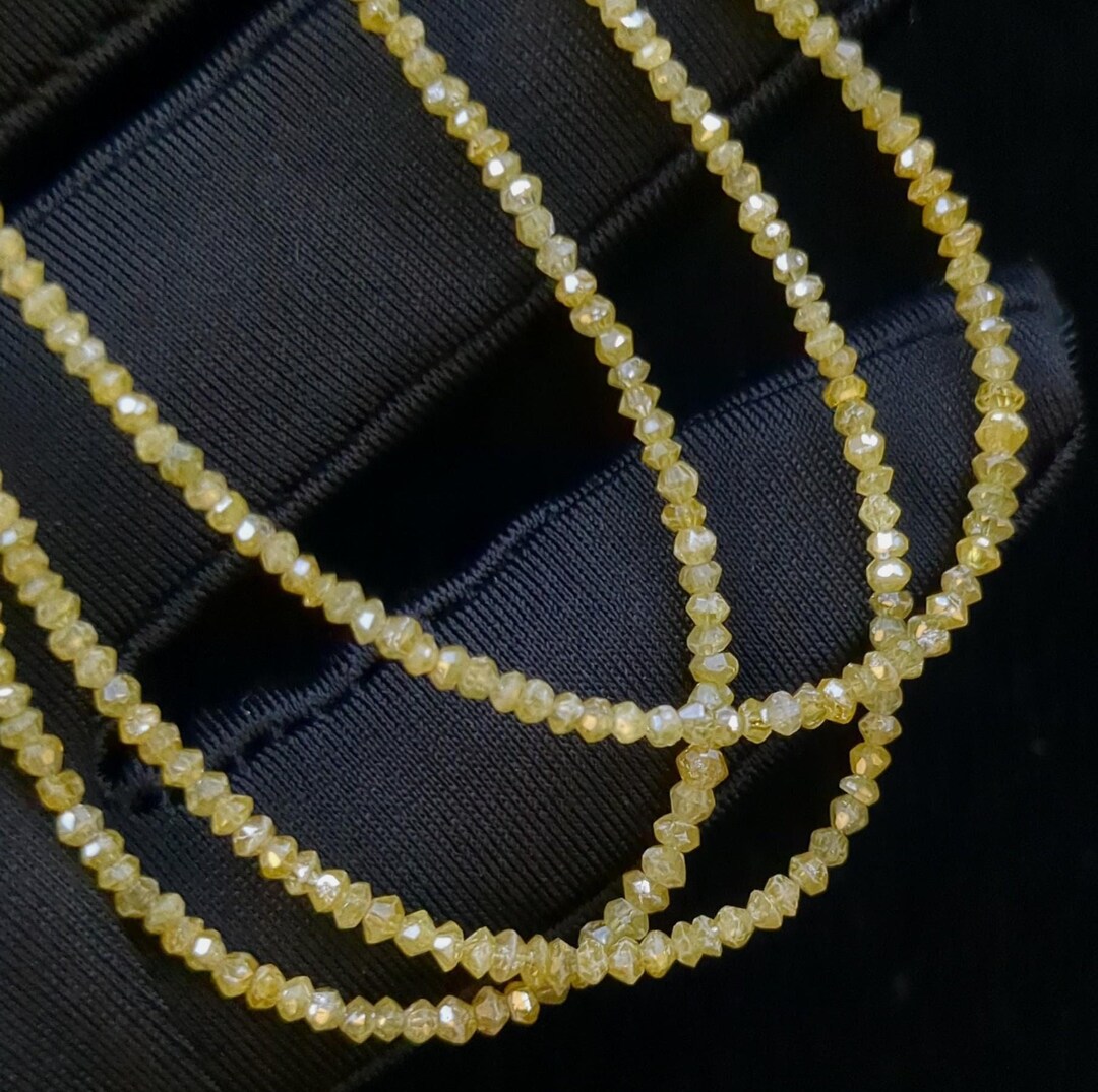 Top Notch Quality Yellow Diamond Bead 1.8-2.4 Mm Faceted Rondelle ...