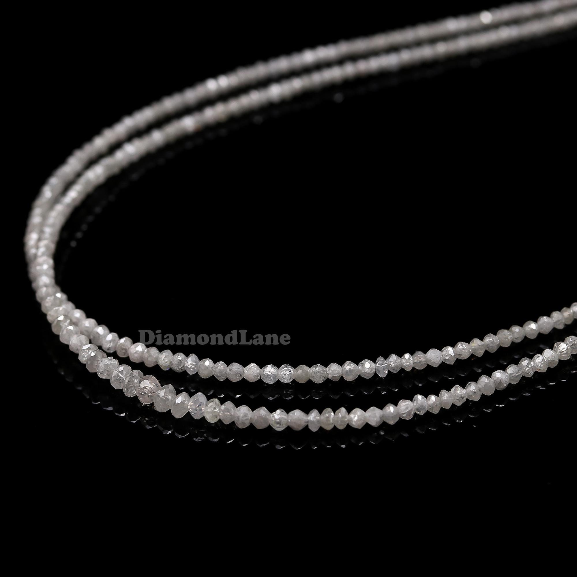 White Diamond Bead AAA Snow White Diamond Bead Rare Diamond Rondelle ...