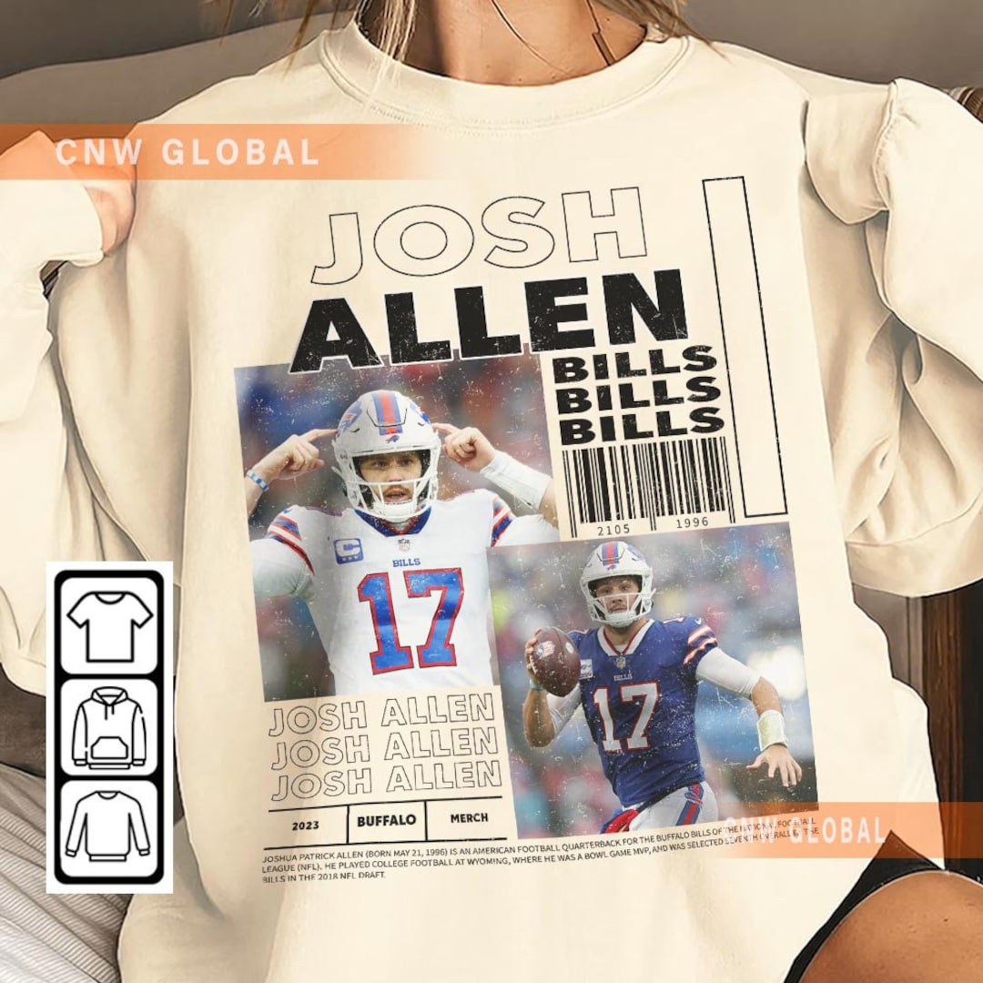 Josh Allen Buffalo Football Merch Shirt Josh Allen Vintage - Etsy