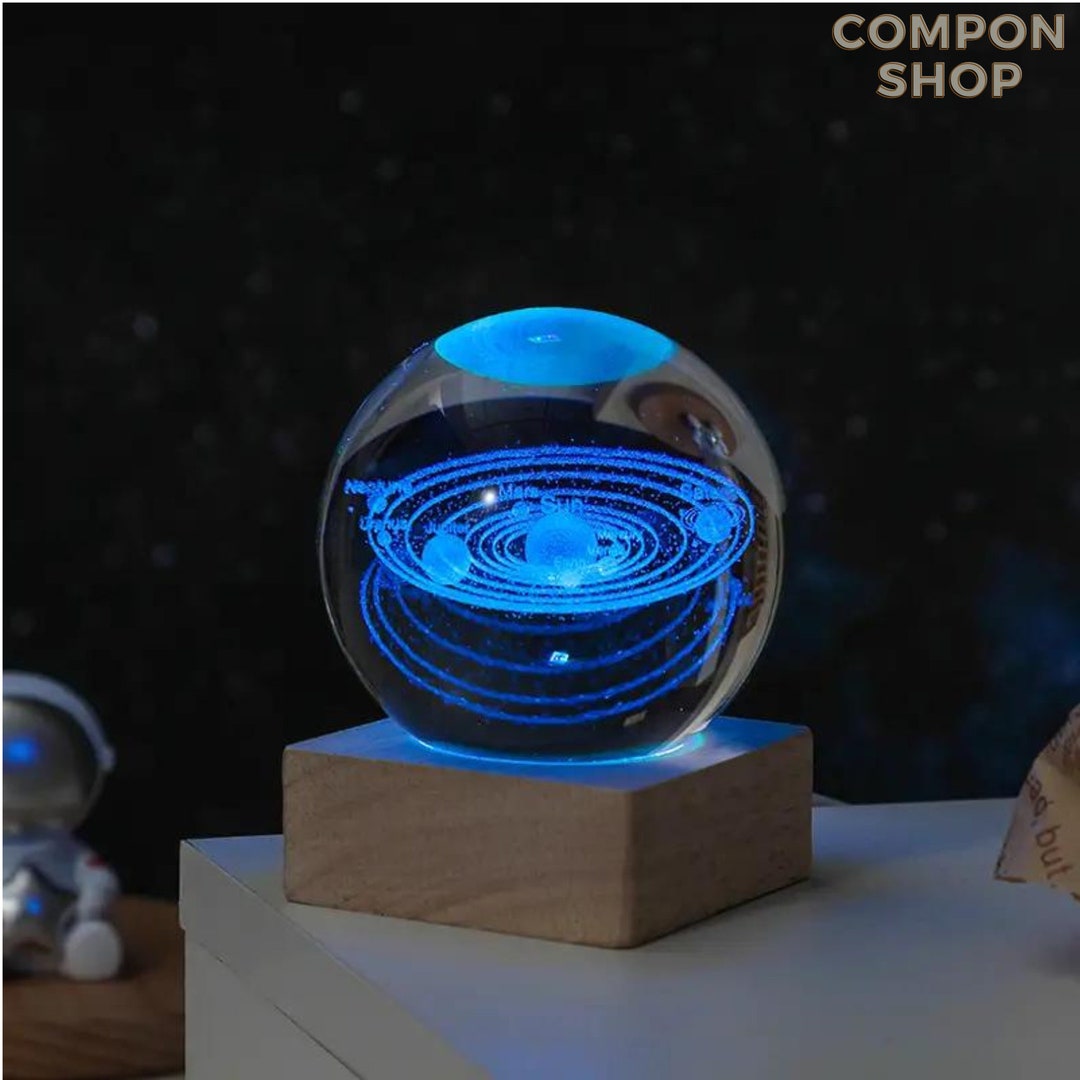 Interstellar Crystal Ball Night Lights Milky Way Solar - Etsy