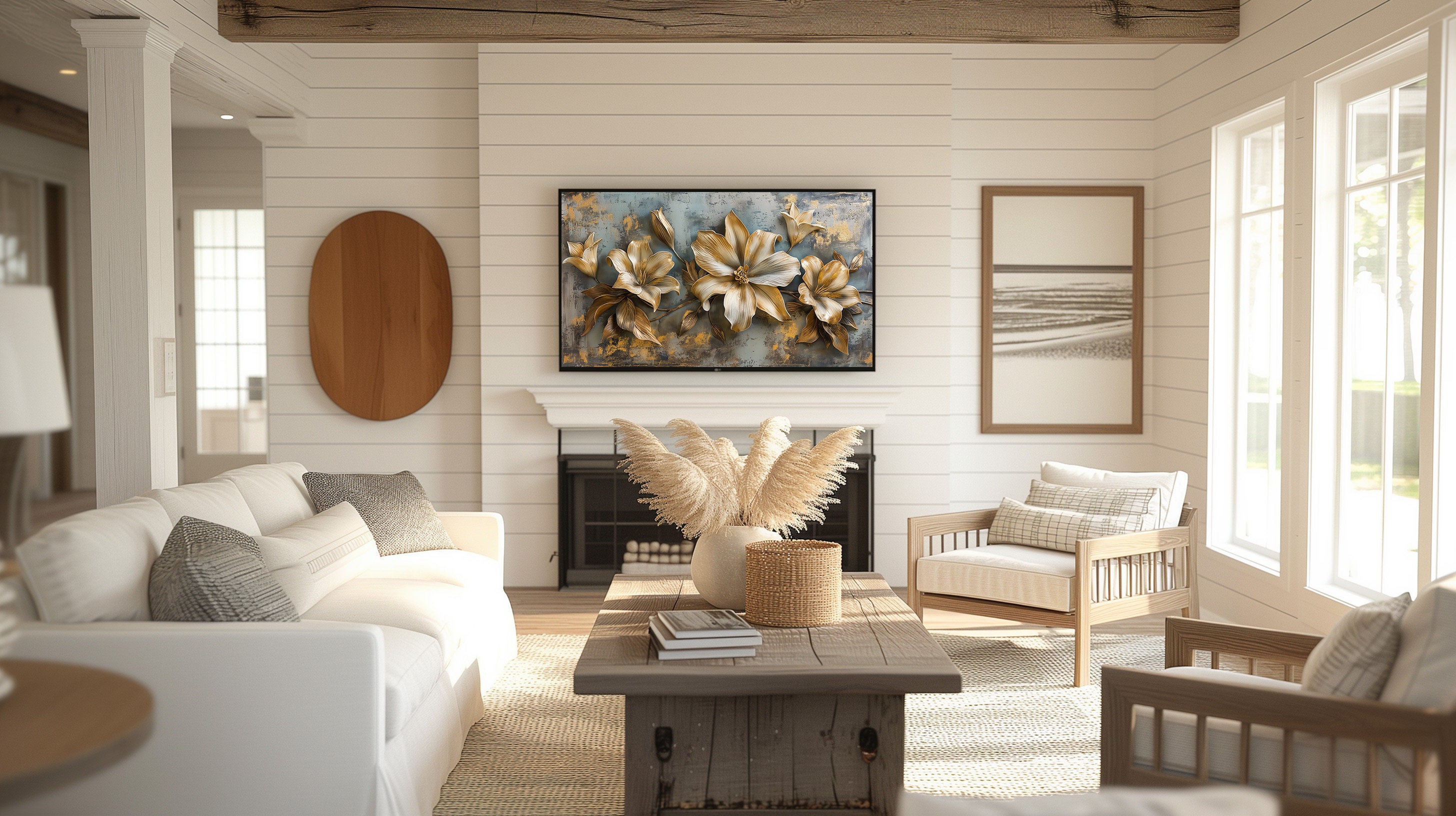 Samsung Frame TV Art Painting for TV Vintage Brush Strokes 3D Wild ...