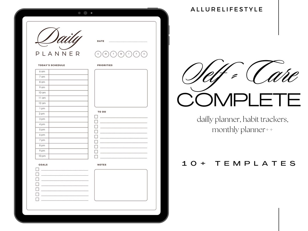 COMPLETE PLANNER Self Care, Daily Planner, Monthly Planner, Habits ...