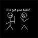 I Got Your Back Stick Figure Graphic Friendship Novelty Sarcastic Funny ...