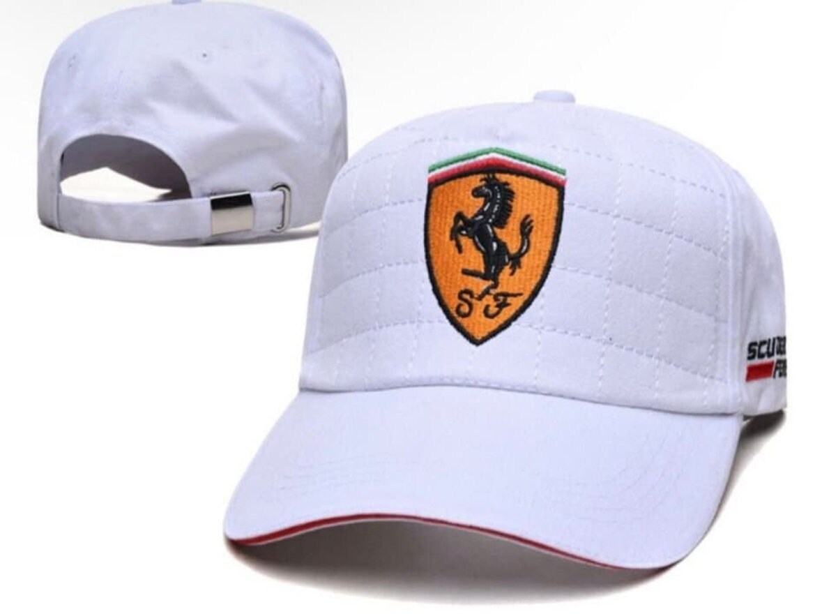 Ferrari Cap Mens Ferrari White Sun Cap for Women F1 Cap Head Wear Gift ...