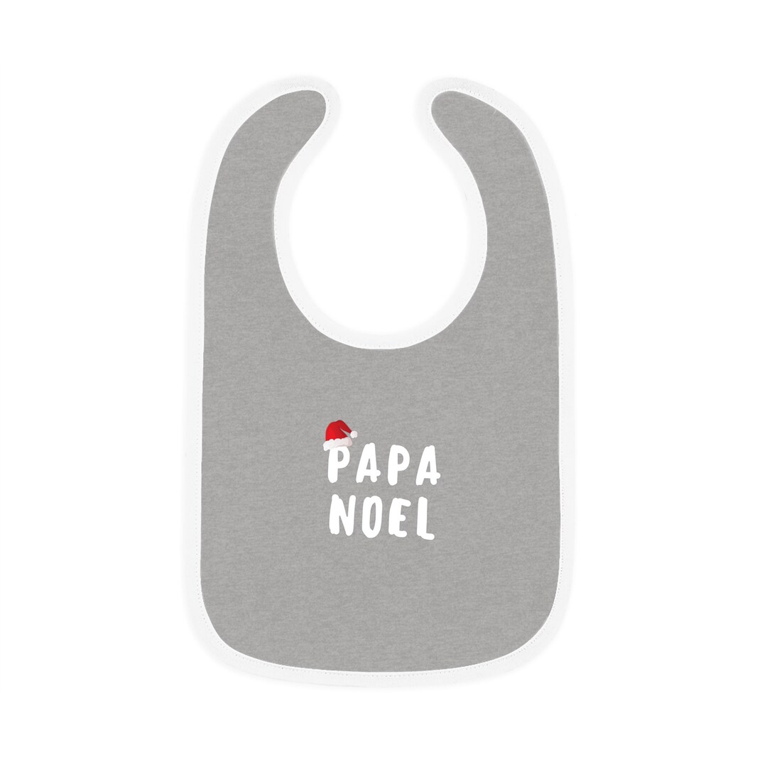 Papa Noel Baby Bib With Contrast Trim Festive Christmas Jersey Bib for ...