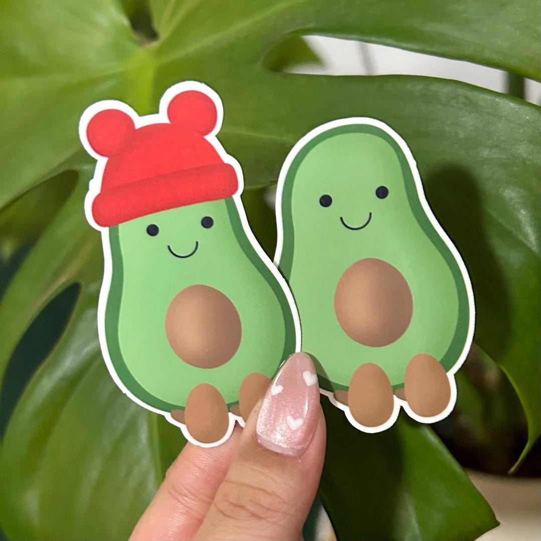 Avocado Stuffed Animal Sticker - Etsy