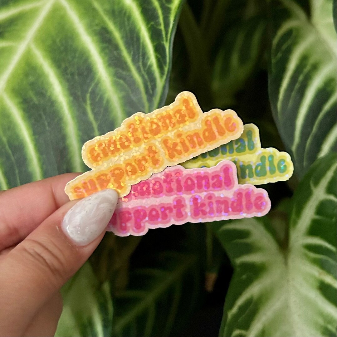 Emotional Support Kindle Sticker - Etsy