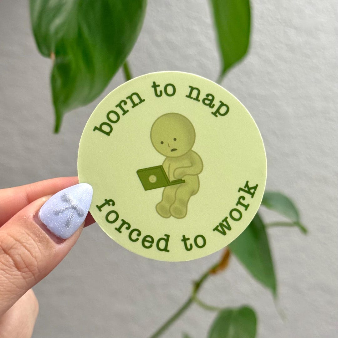 Smiski Working Sticker - Etsy