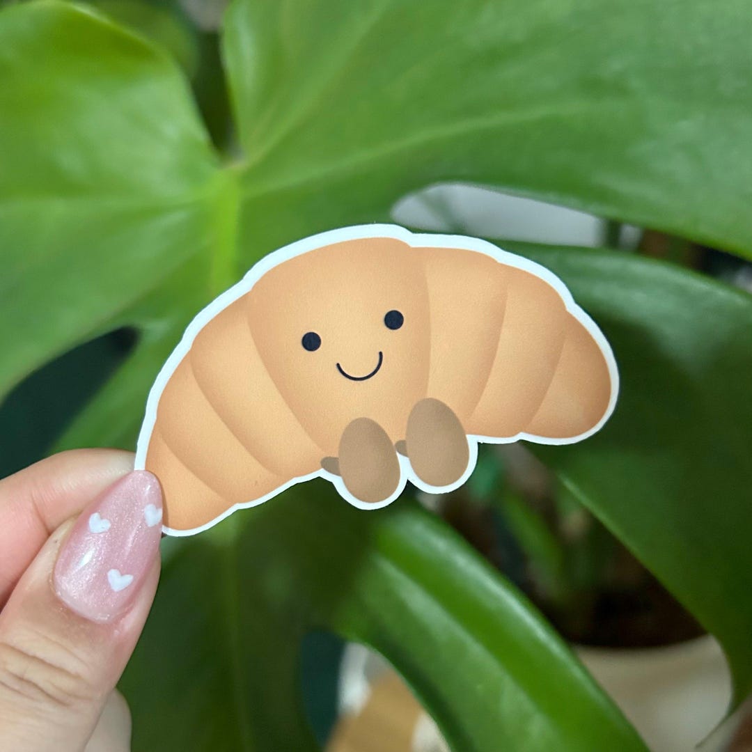 Croissant Stuffed Animal Sticker - Etsy