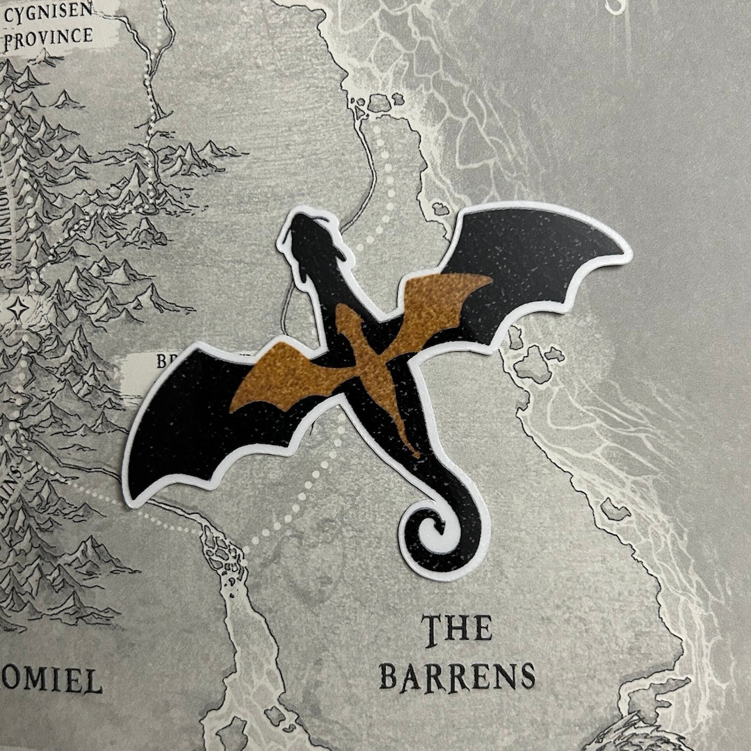 Fourth Wing Inspired Dragon Sticker - Etsy