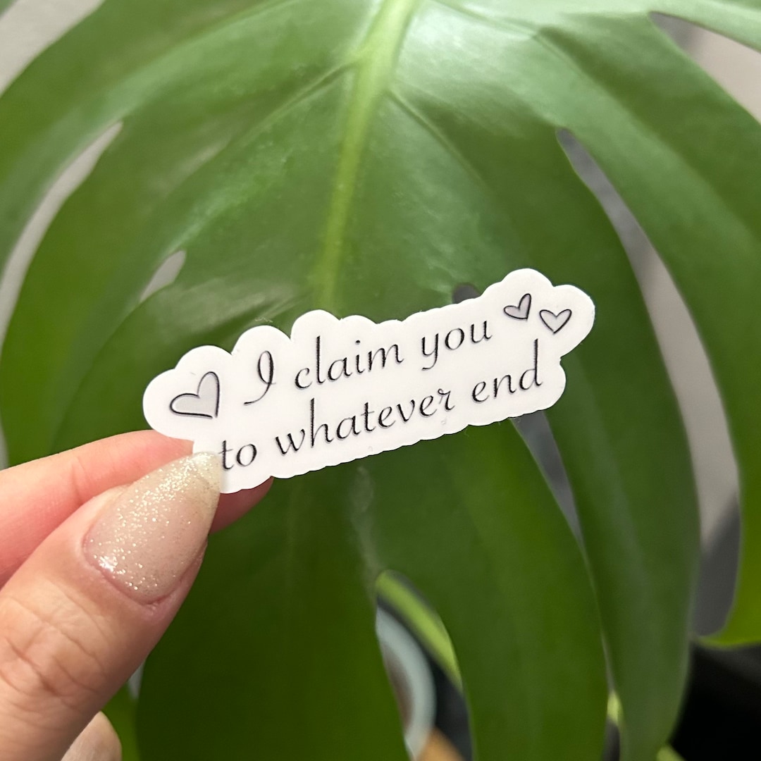 I Claim You to Whatever End Kindle Sticker - Etsy