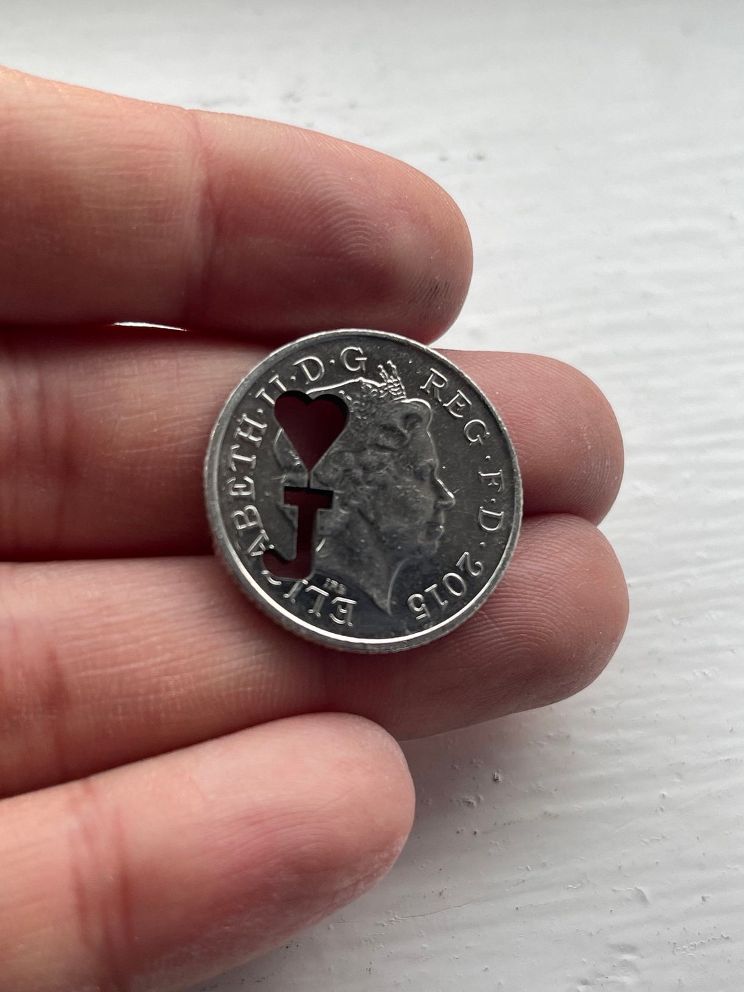 Cut Out Coin 10p - Hand Crafted 10p With a Alphabet and Sign - Unique ...
