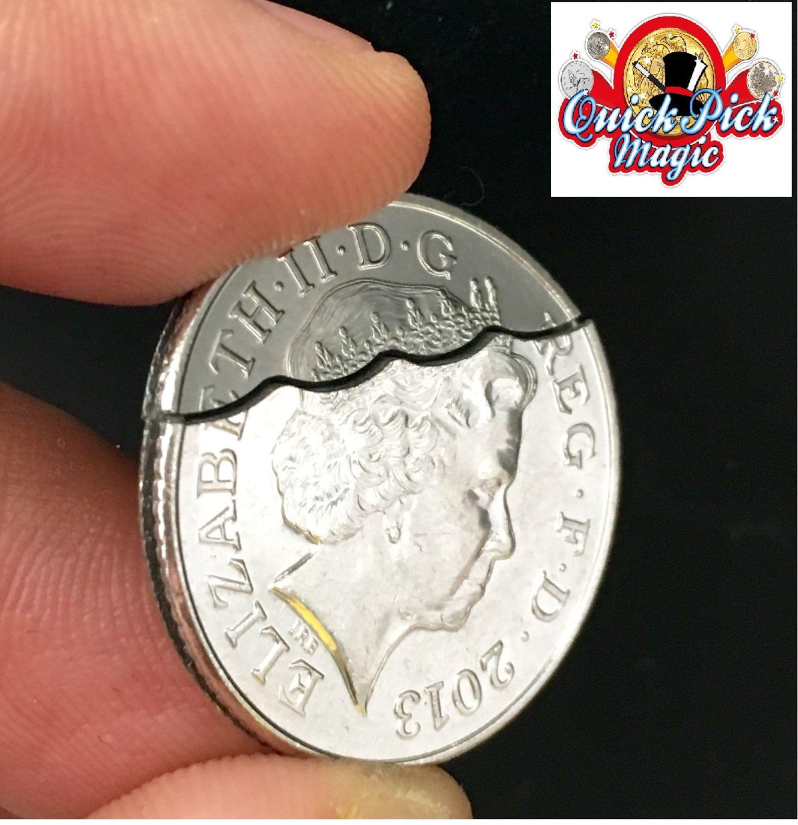 Bitten and Restored 10p Coin Magic Trick - Bite Out 10p Coin - Etsy