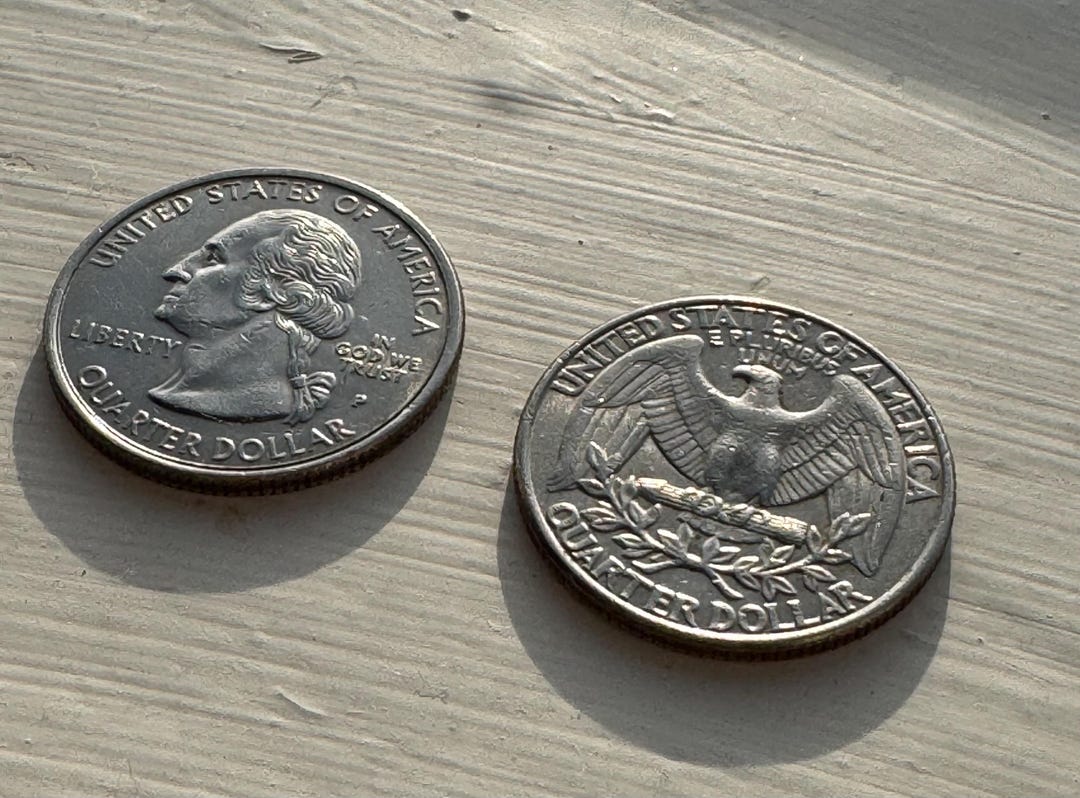 Double Sided US Quarter 25c Coin - Heads on Both Sided - Same Sided ...